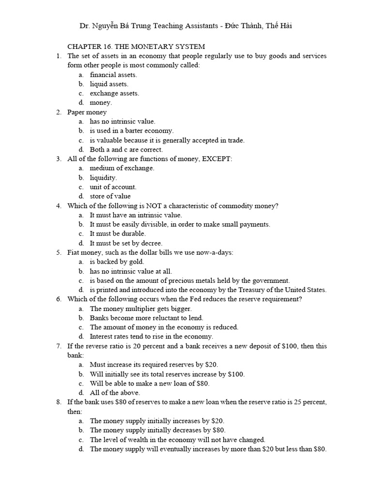 Understanding the Monetary System Basics | PDF | Money | Money Supply