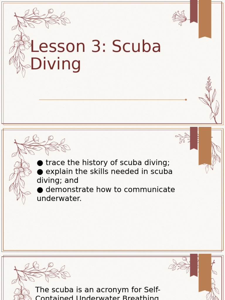 Scuba Diving: Skills and Safety Guide | PDF | Scuba Diving | Underwater ...