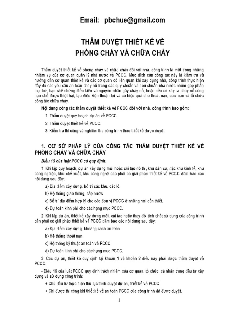 Thẩm duyệt thiết kế về PCCC | PDF