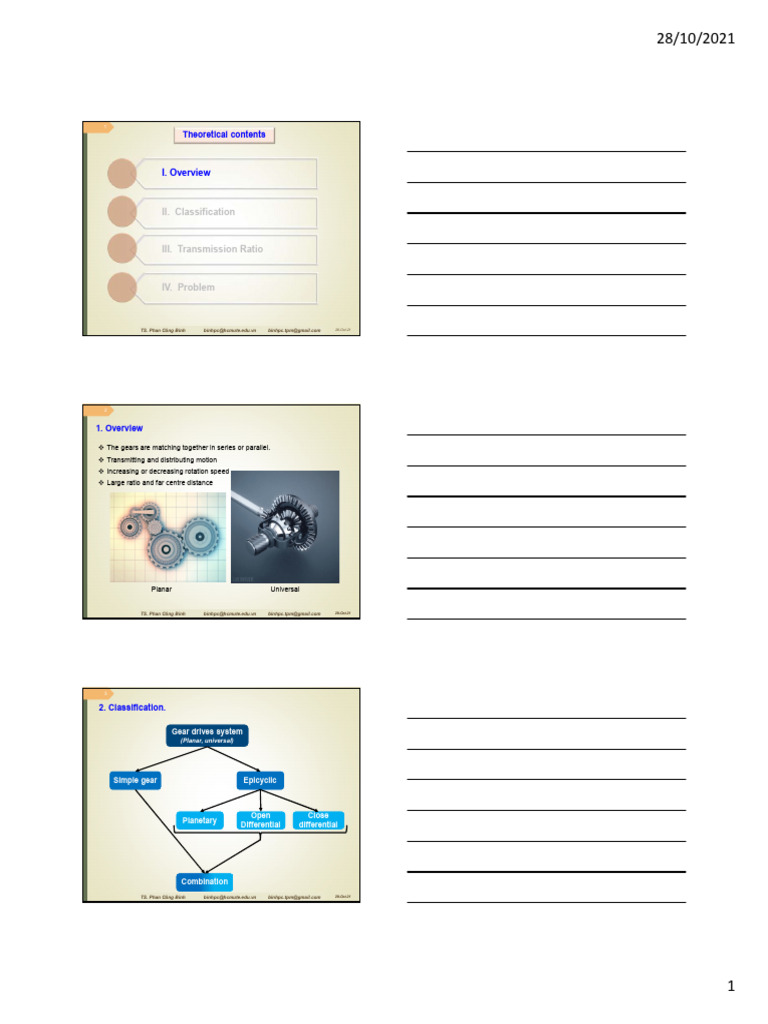 Chapter 8 Gear Train | PDF | Motion (Physics) | Gear