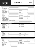 Philippines Example of Biodata Form Ms Word Format | PDF