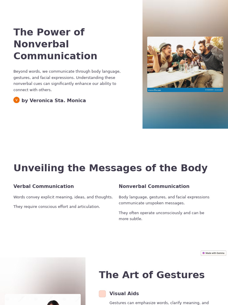 The Power of Nonverbal Communication | PDF | Nonverbal Communication ...