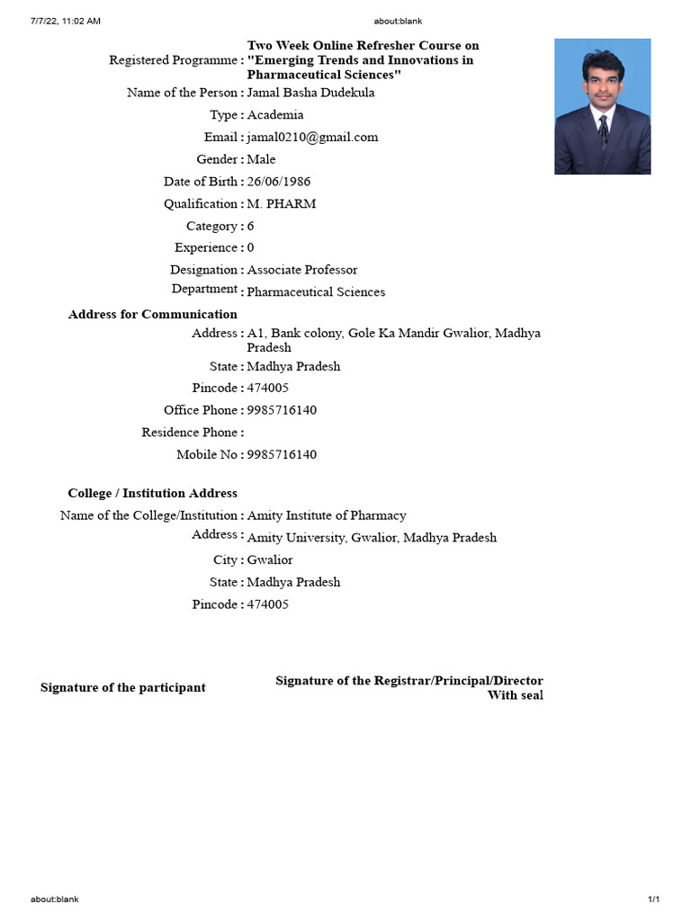 Refreshment Course | PDF