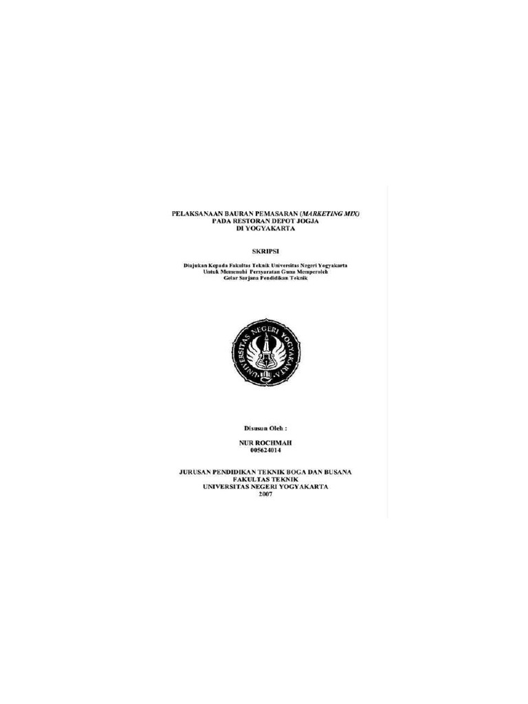 Proposal Thesis Cover Undip 2025 | PDF