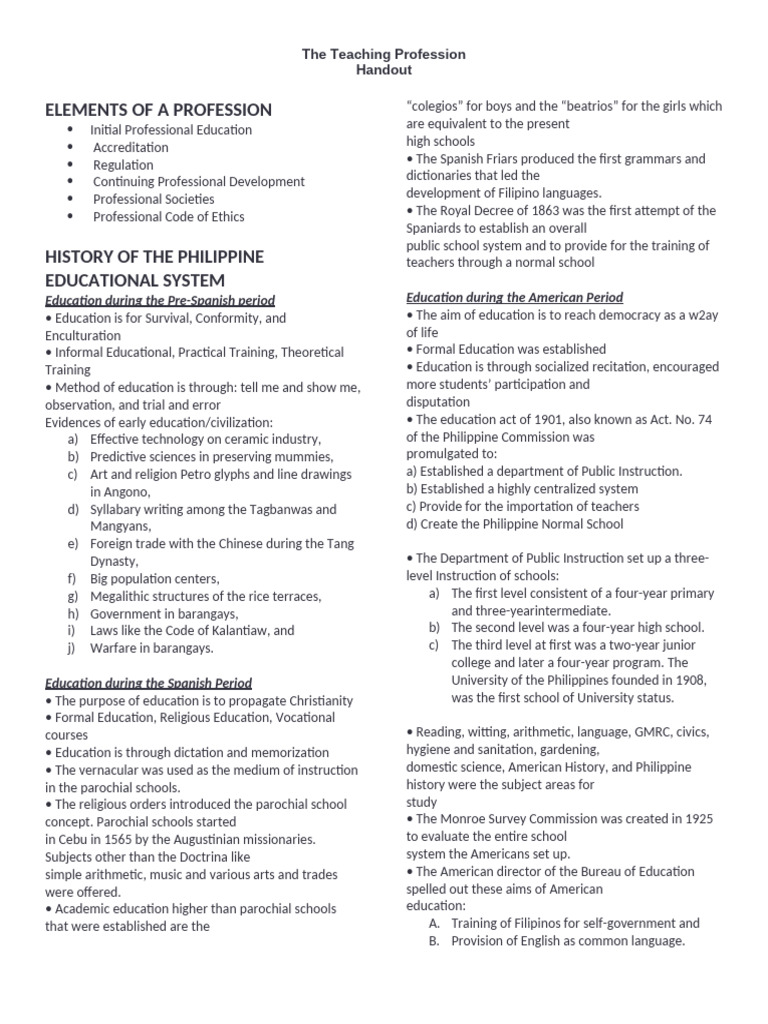 Ped 2 - The Teaching Profession | PDF | Teachers