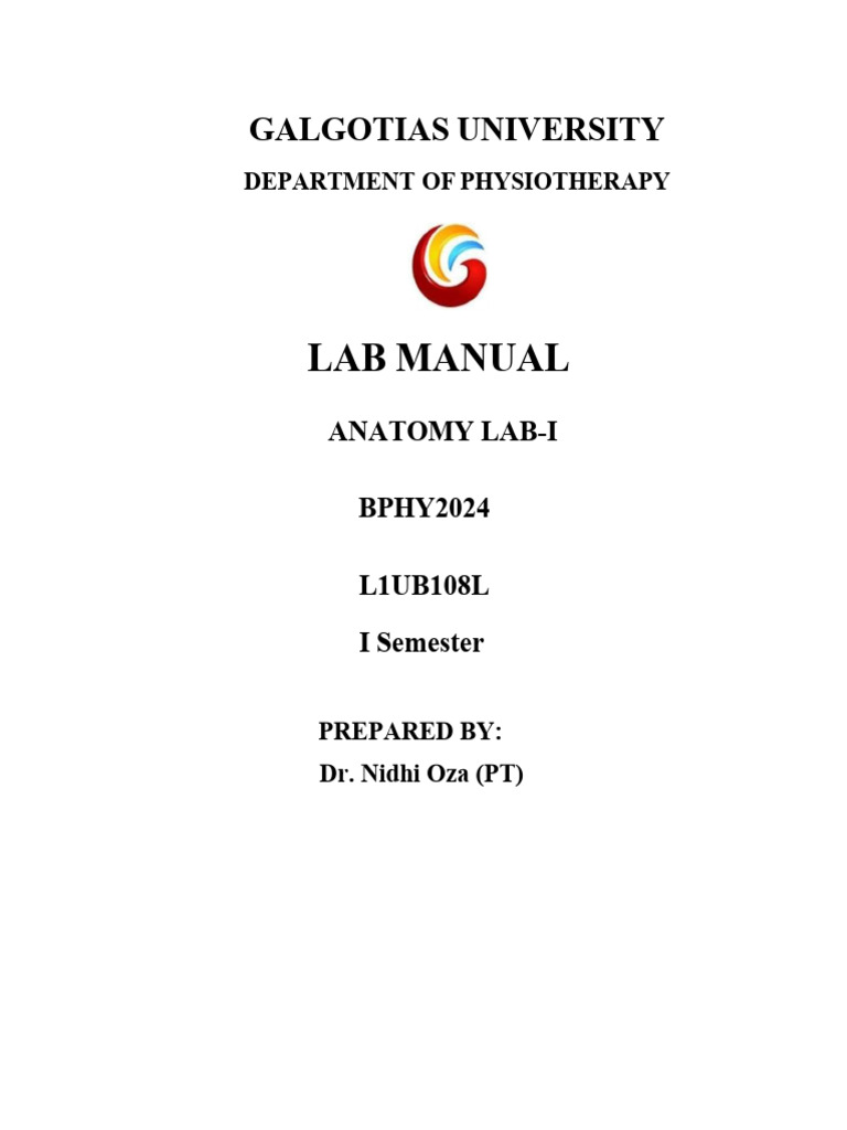 Anatomy Lab Manual for Students | PDF