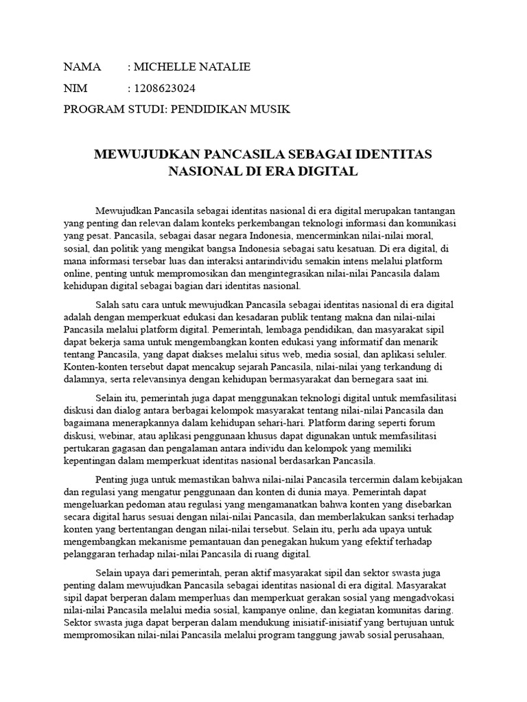 Tugas 3 PKN - Michelle | PDF