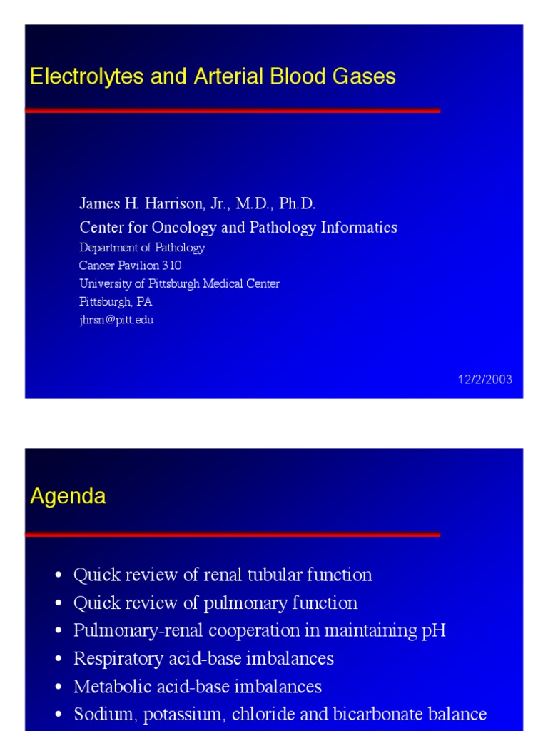 ABG Electrolytes | Kidney | Potassium