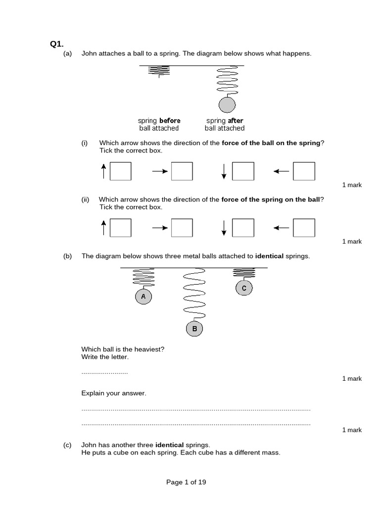 Forces Questions copy | PDF | Force | Applied And Interdisciplinary Physics