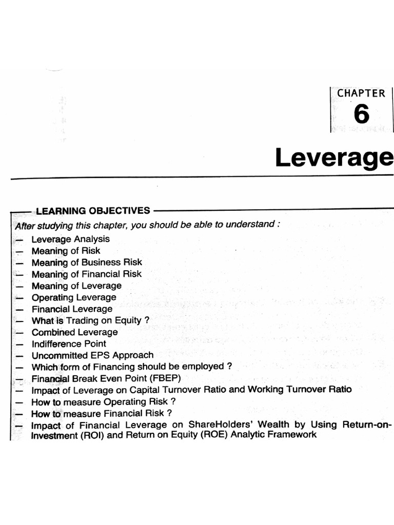Leverage Analysis Pdf 5763