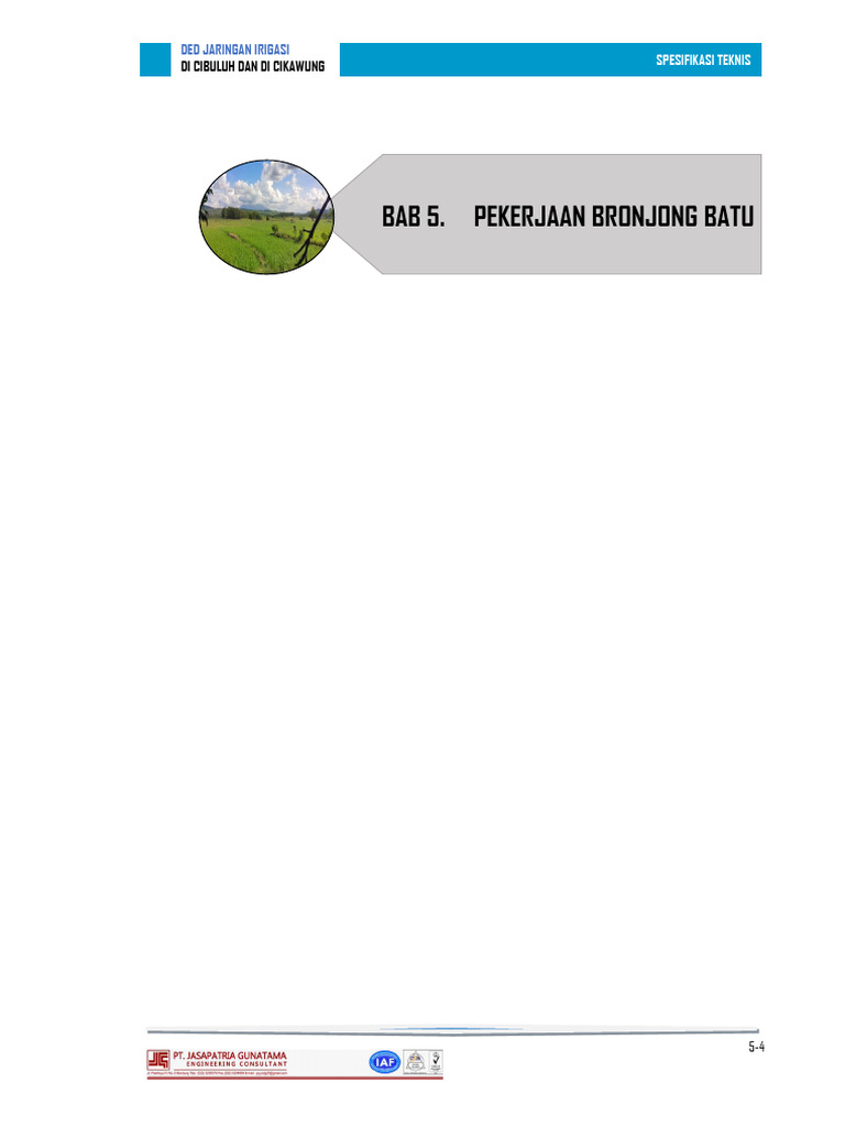 Spesifikasi Pekerjaan Bronjong Batu | PDF