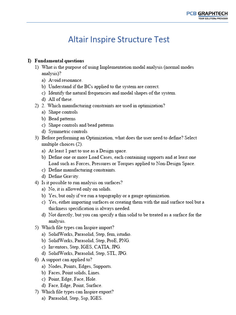 Altair Inspire Structure Test.v1 | PDF | Stress (Mechanics ...