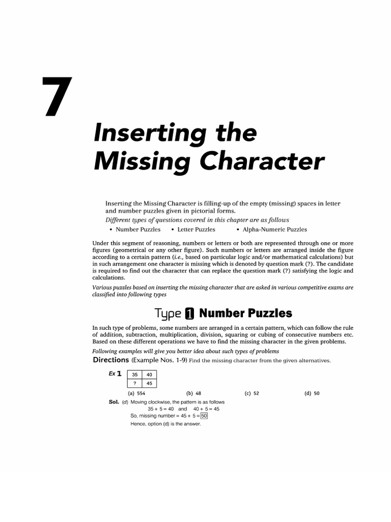 Arihant Inserting The Missing Charatecters | PDF