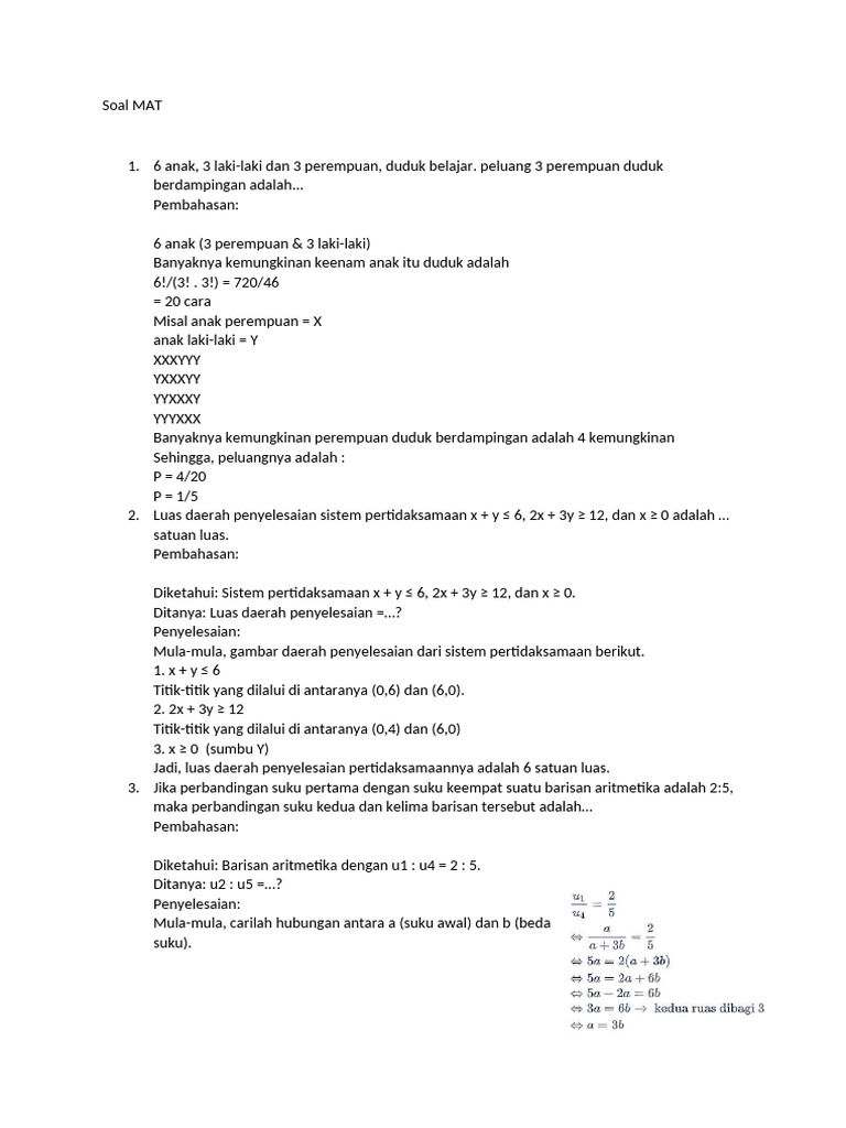 Soal MAT | PDF