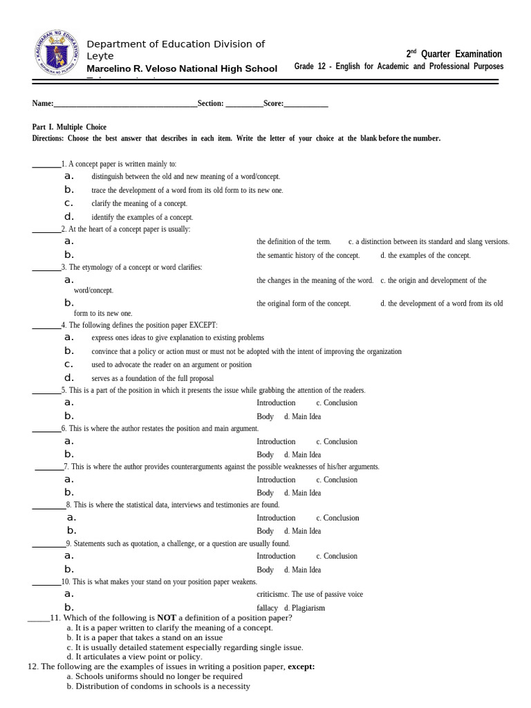 EAPP FINALS 2ND QUARTER 2024-2025 | PDF | Methodology | Inductive Reasoning