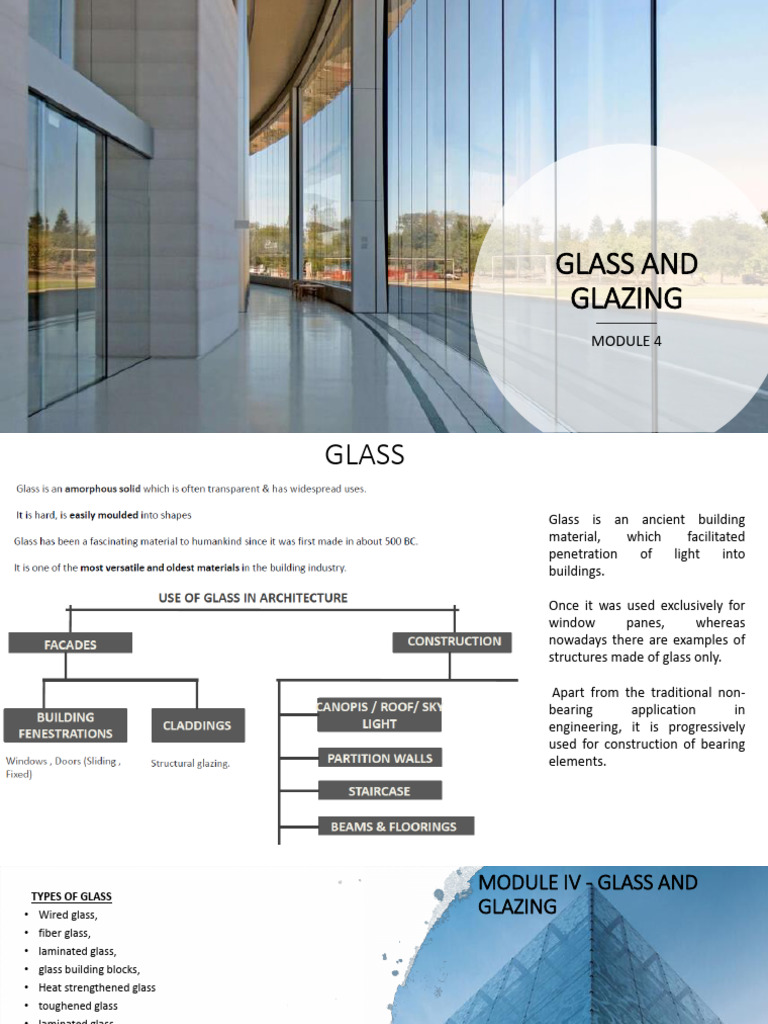Module 4 - Glasses and Glazing | PDF | Glasses | Window