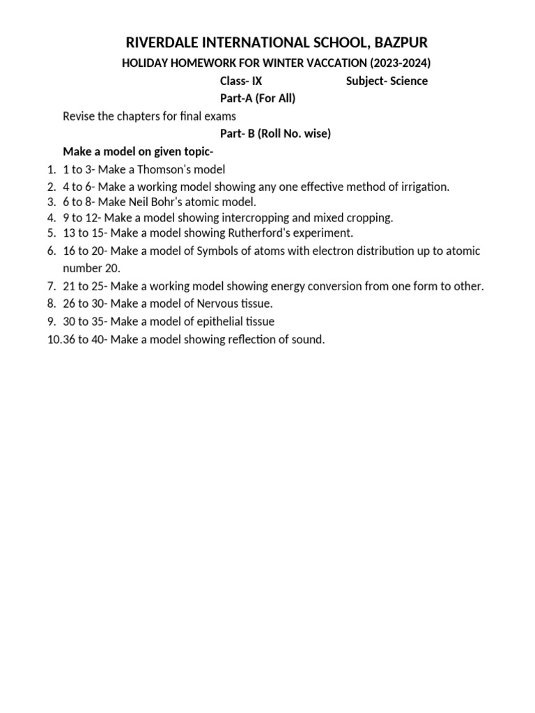 Class 9 Science Hhw | PDF