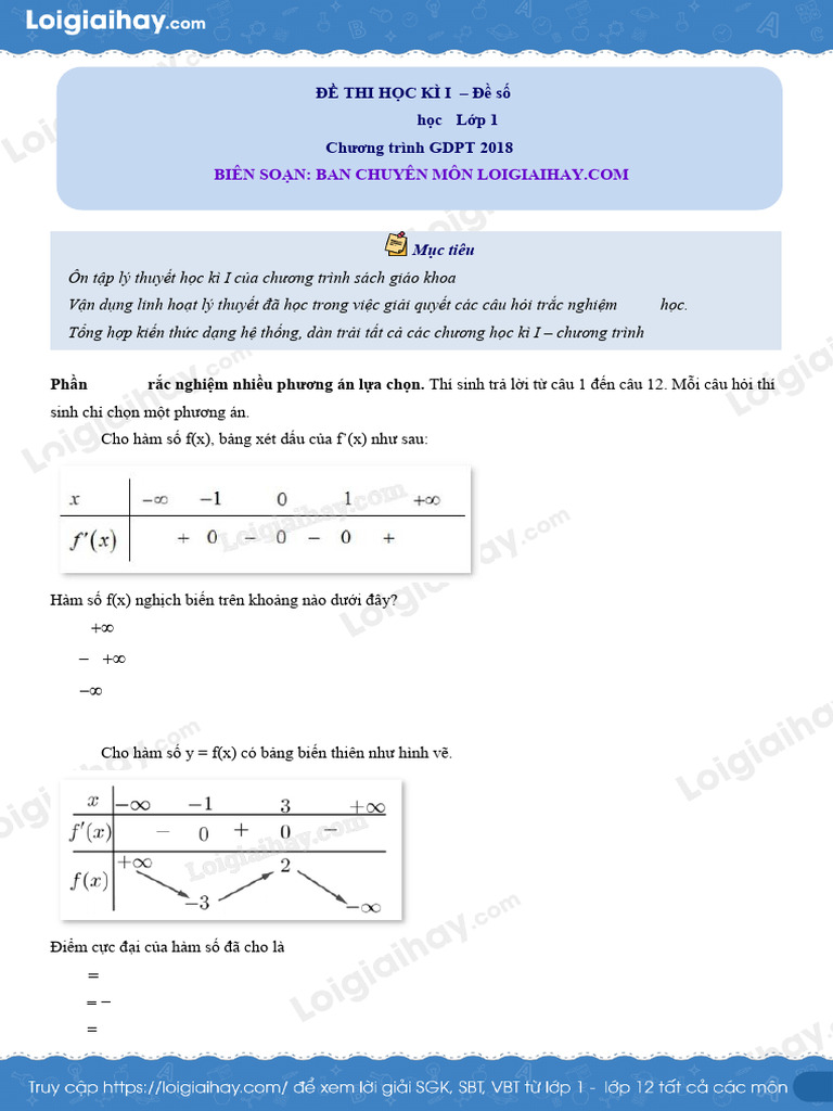 De Thi Hoc Ki 1 Toan 12 Ket Noi Tri Thuc de So 2 1732089784 | PDF
