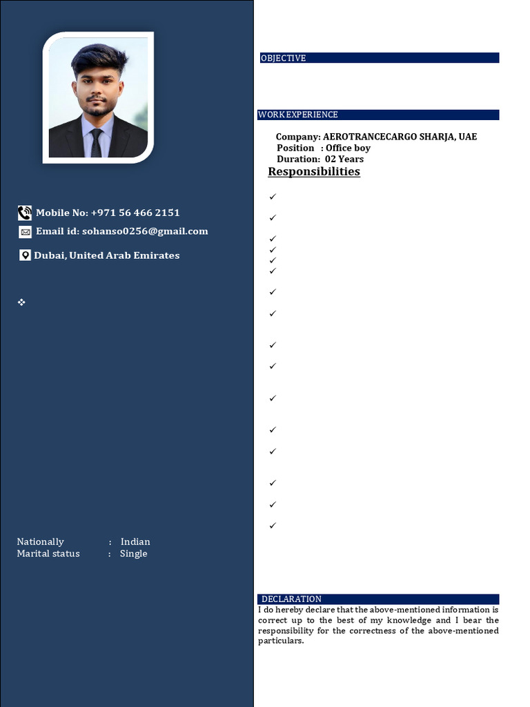 Sohan Sonkar Office Boy-2 | PDF