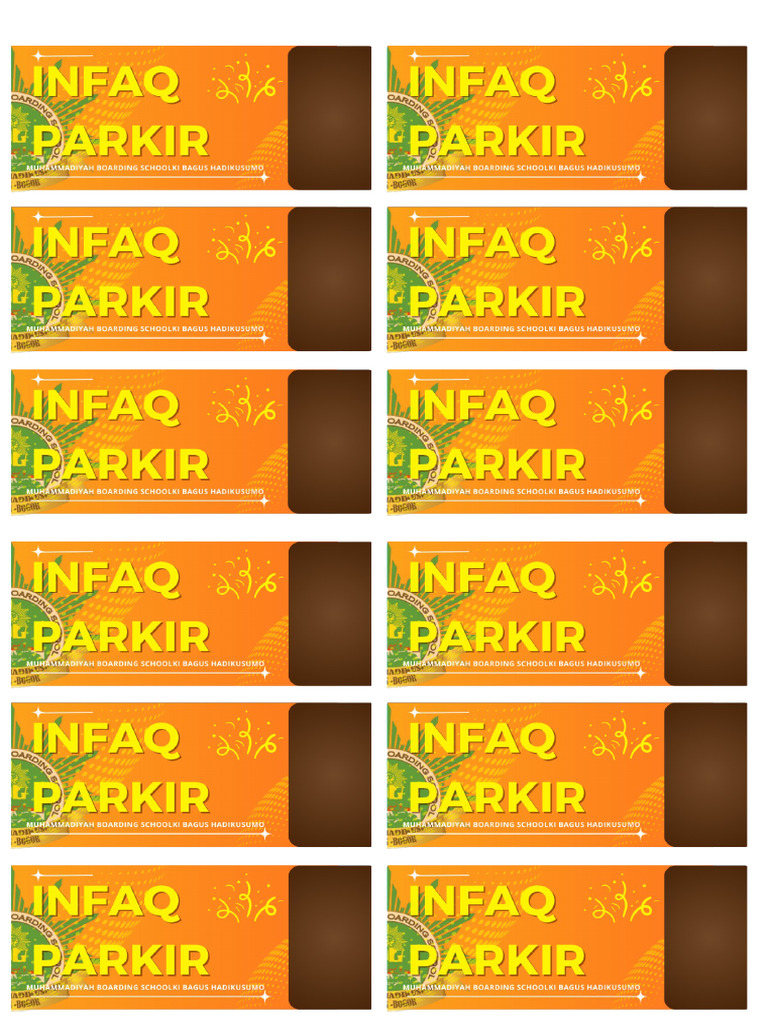 Karcis Parkir | PDF