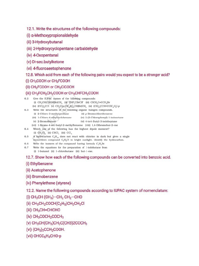 Ncert Organic Chemistry Test | PDF