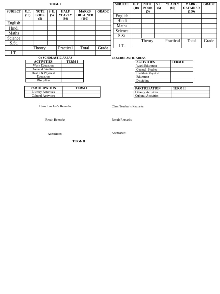 GRADE REGISTER Class 9 Updated | PDF | Science | Observation