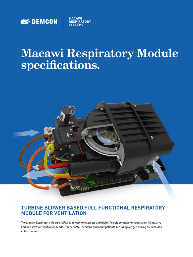 Macawi Respiratory Module Specification Sheet | PDF | Respiratory ...