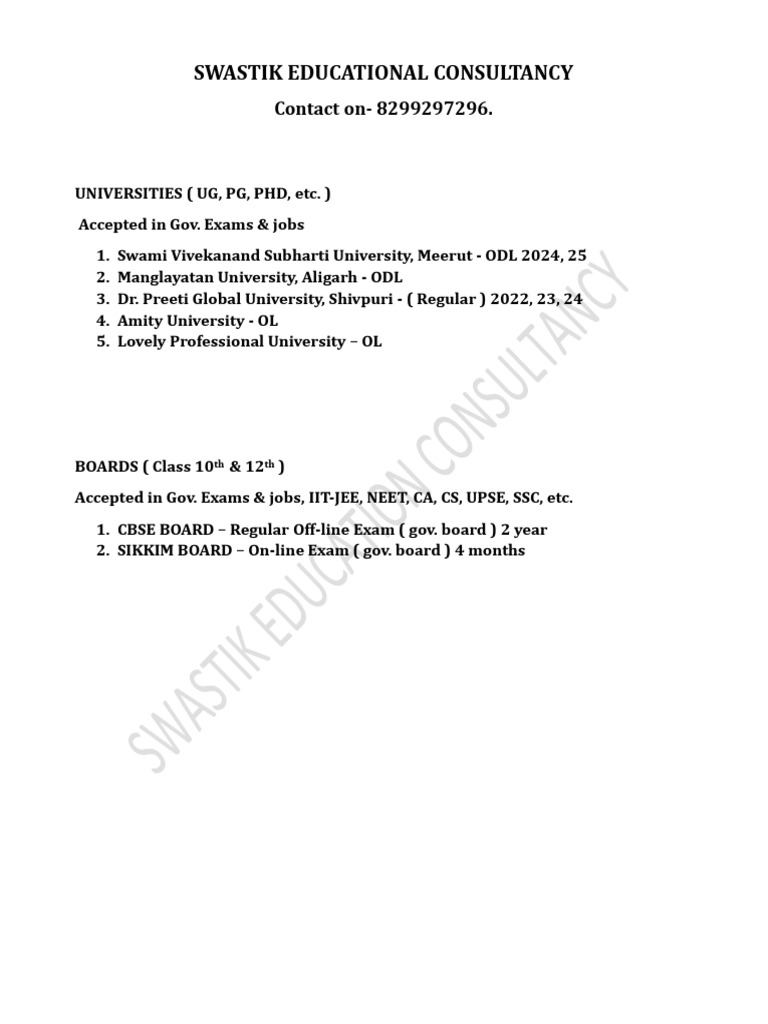Swastik PDF | PDF | Qualifications | Vocational Education