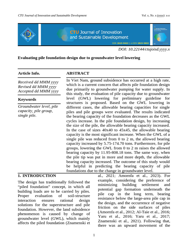 948 Article 5312 1 4 20240504 | PDF | Deep Foundation | Groundwater