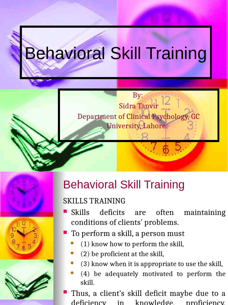 Behvaioral Skill Training | PDF | Learning | Reinforcement