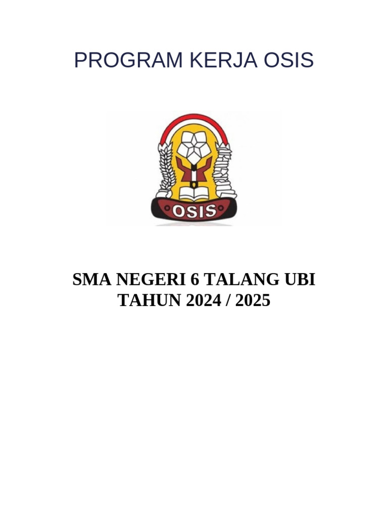 Program Kerja Osis | PDF