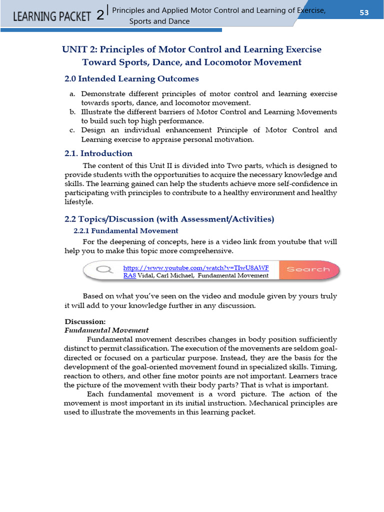 PED 7 - UNIT 2 (1st Sem 2024-2025) | PDF | Running | Force