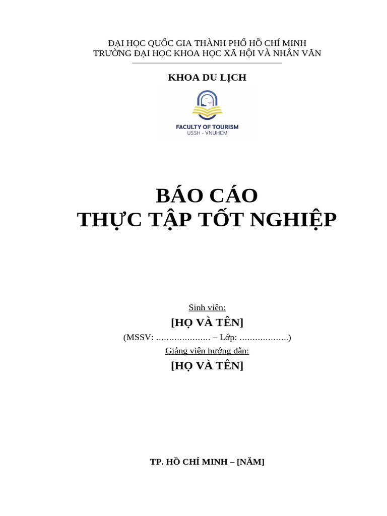 Mau Bao Cao Thuc Tap Tot Nghiep | PDF