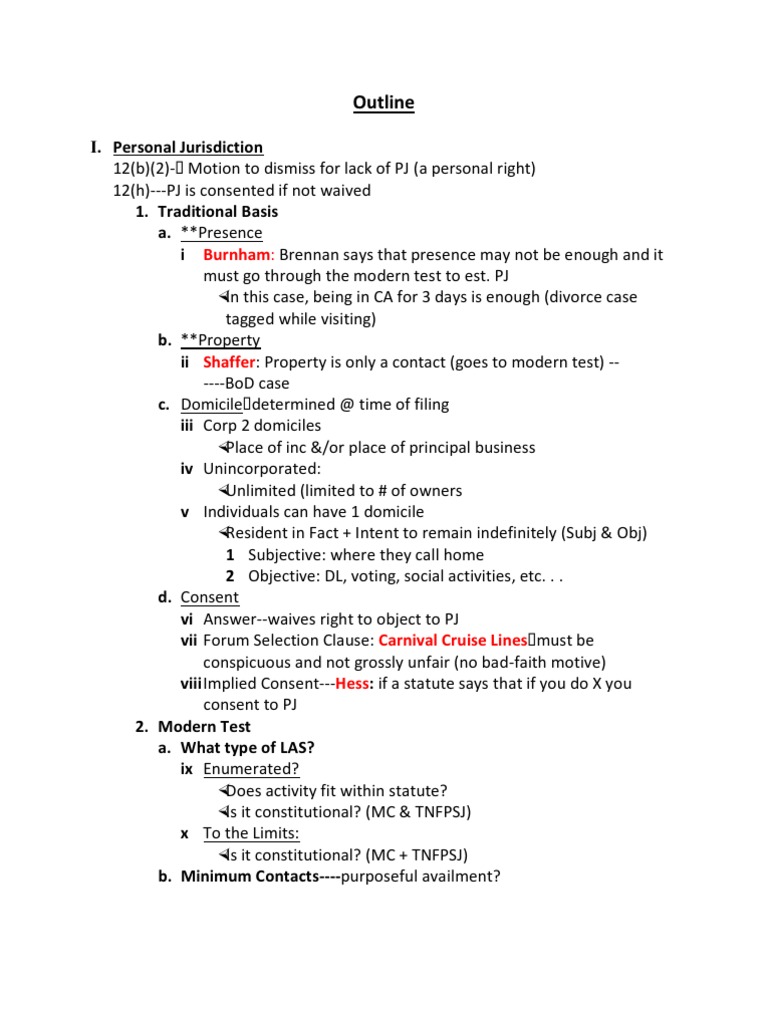 Class Outline | PDF