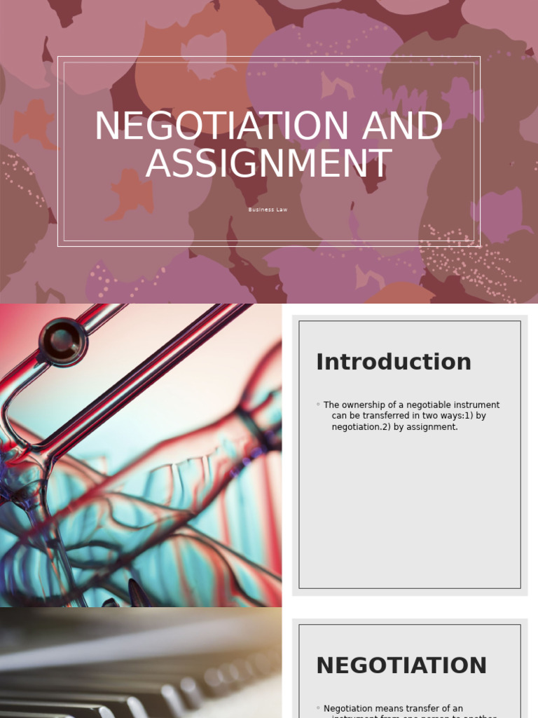 Negotiation and Assignment | PDF