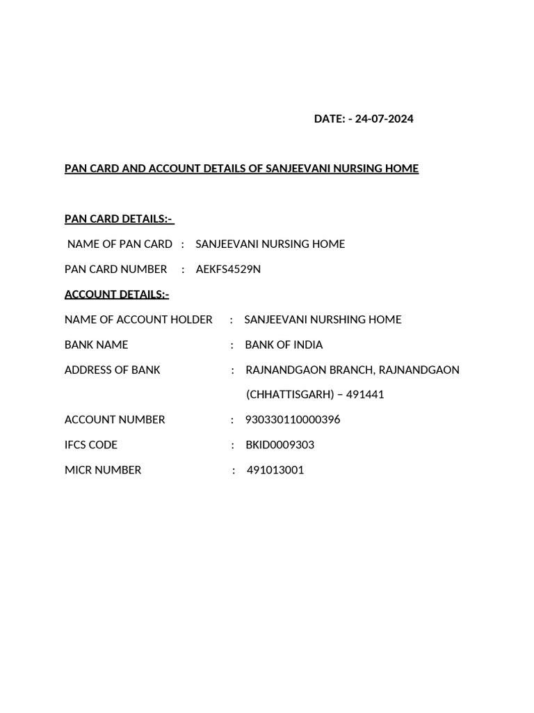 Bank Details | PDF