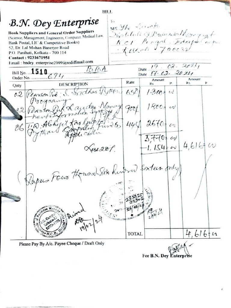 Bills of Books - Compressed | PDF | Invoice | Trade