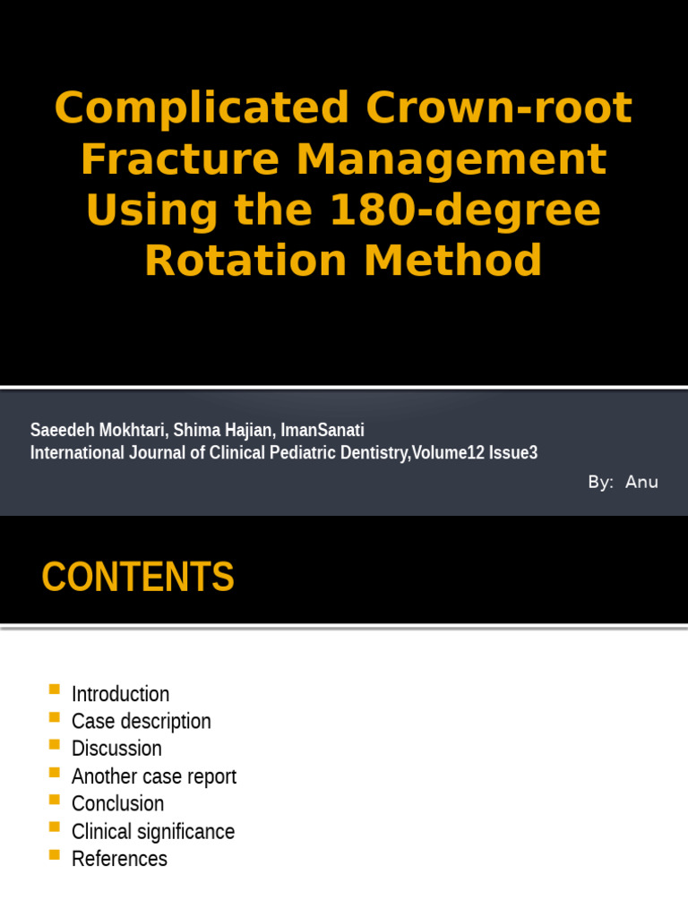 jc crown root fracture | PDF | Human Tooth | Periodontology
