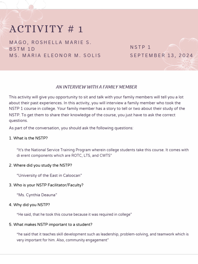 nstp 1.pdf | PDF | Cognitive Science | Behavior Modification