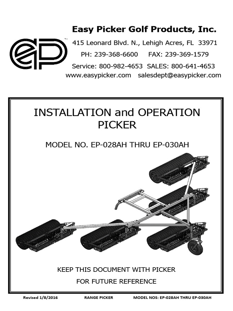 Picker | PDF | Nut (Hardware) | Axle