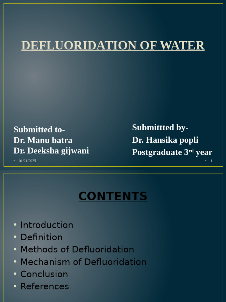 Water Defluoridation Methods | PDF | Water Purification | Magnesium