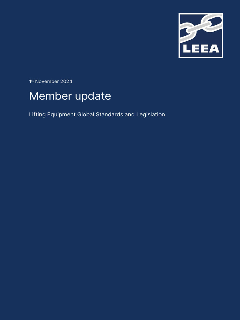 November 2024 Standards and Legislation Report | PDF | International ...