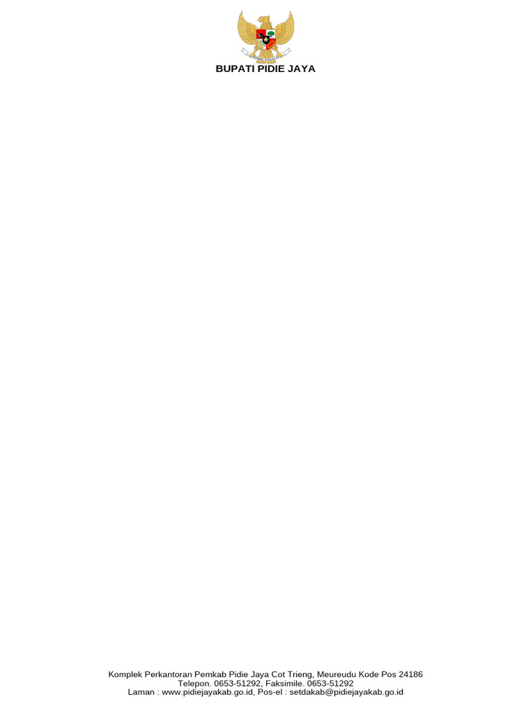 Kop Surat Bupati 2024 | PDF