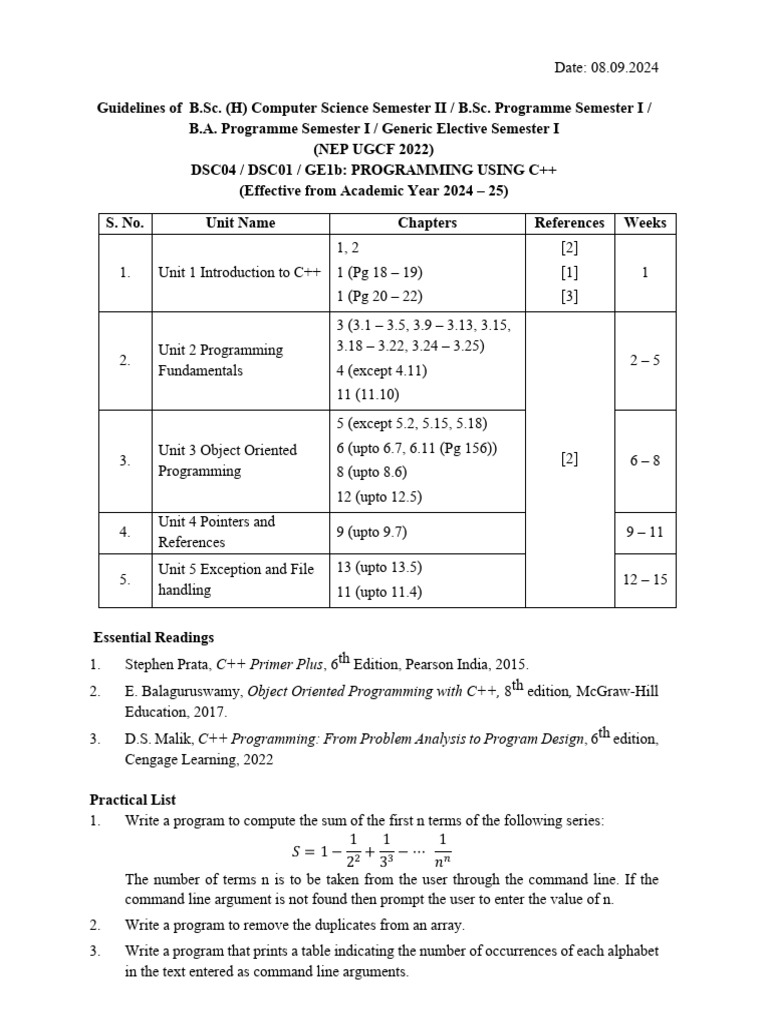 C++ Programming Curriculum Overview | PDF | String (Computer Science ...