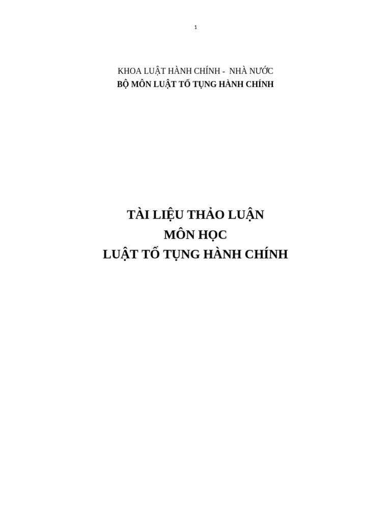 Thảo Luận TTHC | PDF