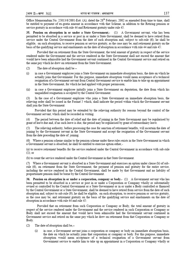 Rule 36 of CCS(P) | PDF | Pension | Retirement