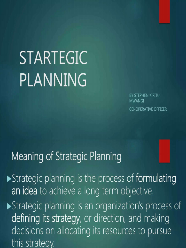 Chapter-03. Strategic Planning | PDF