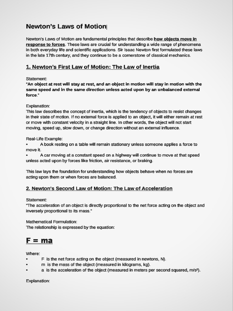 Newtons Laws 2 | PDF