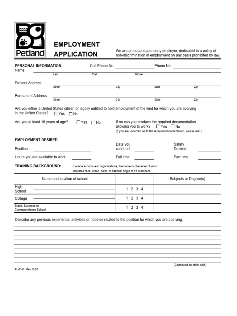 employment_application_final | PDF | Employment | Salary