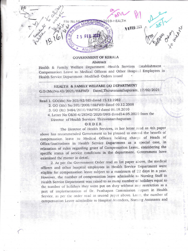 Compensation Leave - Modified Order Reg. - 0001 | PDF